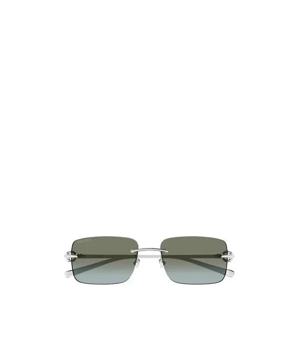 Gucci Rimless Rectangle Sunglasses - Silver