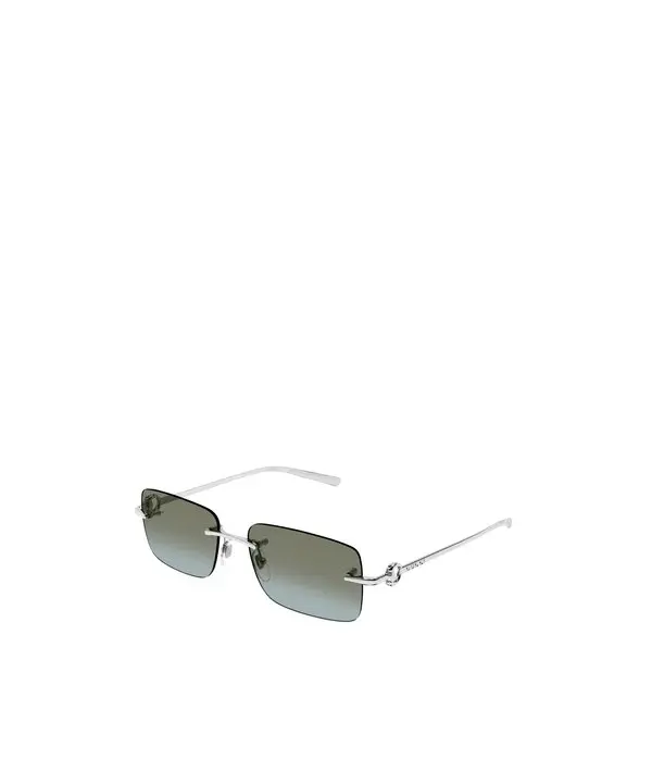 Gucci Rimless Rectangle Sunglasses - Silver