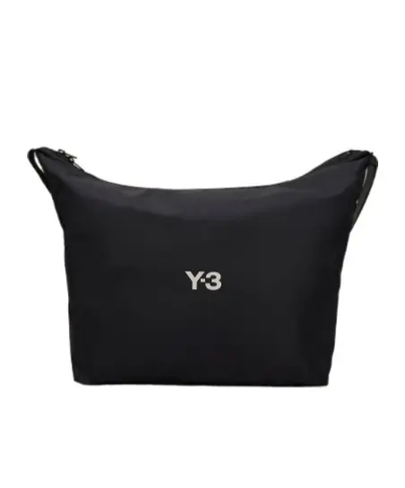 Y3 Logo Printed Crossbody Bag - Black