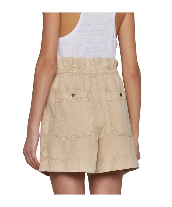 Isabel Marant Étoile Drawstring Denim Shorts - Beige