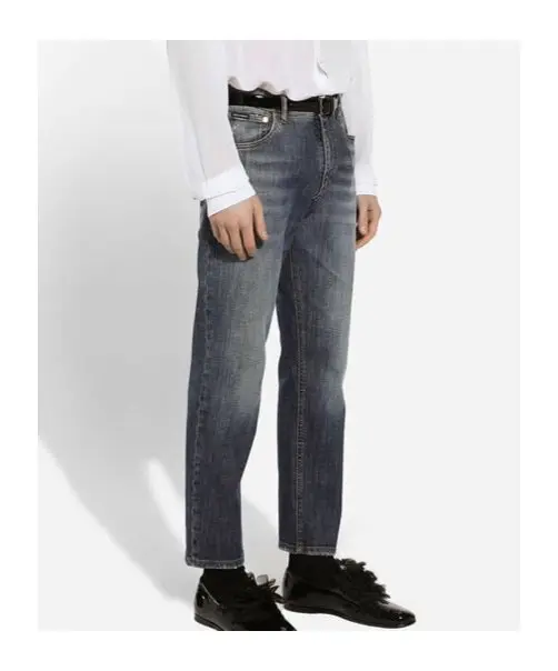 Dolce & Gabbana Logo Embroidered Jeans