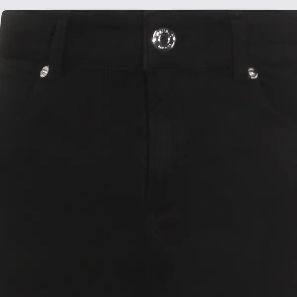 TWINSET Flared Leather Jeans - Black