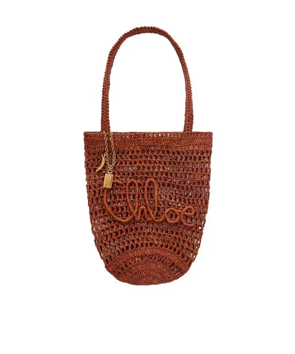 Chloé Small Banana Raffia Tote Bag