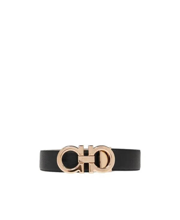 FERRAGAMO Double-sided Belt With Gancio Buckle - Nude