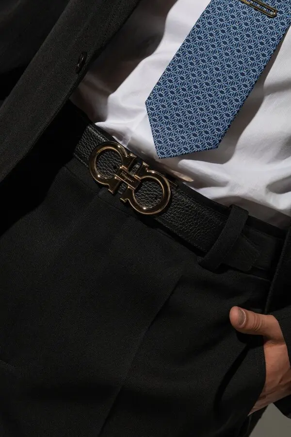 FERRAGAMO Double-sided Belt With Gancio Buckle