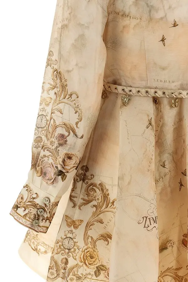 Zimmermann Memento Printed Belted Shirt Dress