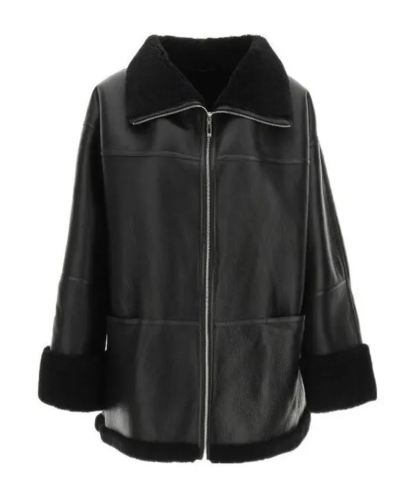 TOTEME Zip-up Jacket With Trim Detail - Black