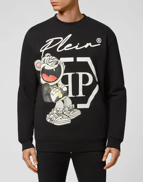 Philipp Plein Graphic Print Crewneck Sweater