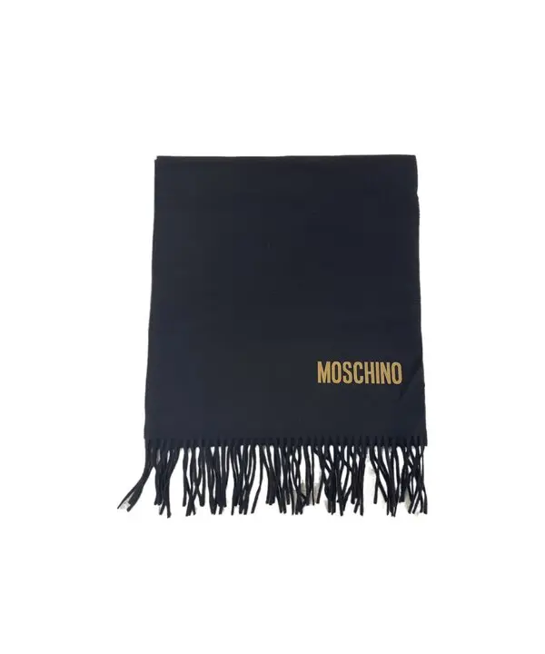 Moschino Fringed Scarf - Black