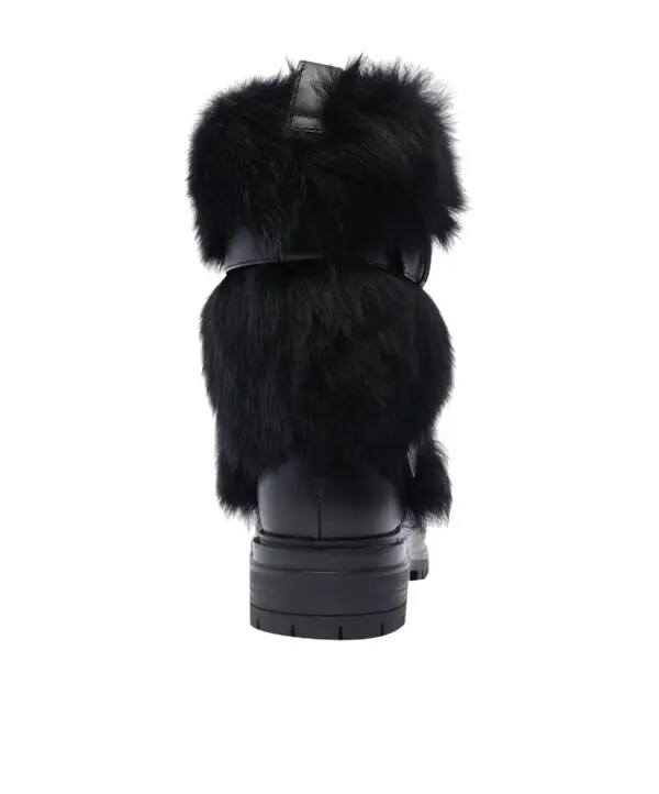 GIANVITO ROSSI Maverick Buckle Detailed Biker Boots - Black