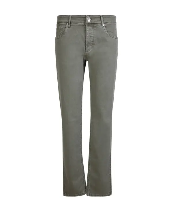 Brunello Cucinelli Mid-rise Straight Leg Trousers - Gray