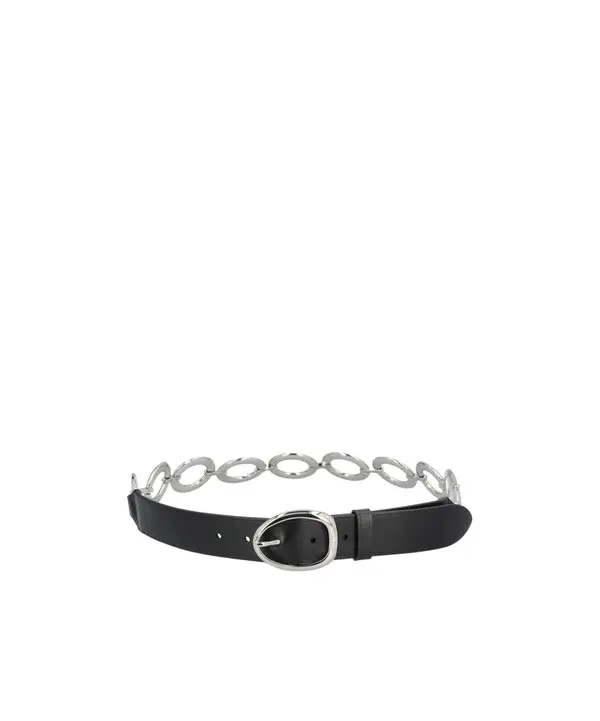 Miu Miu Leather And Metal Belt - Black