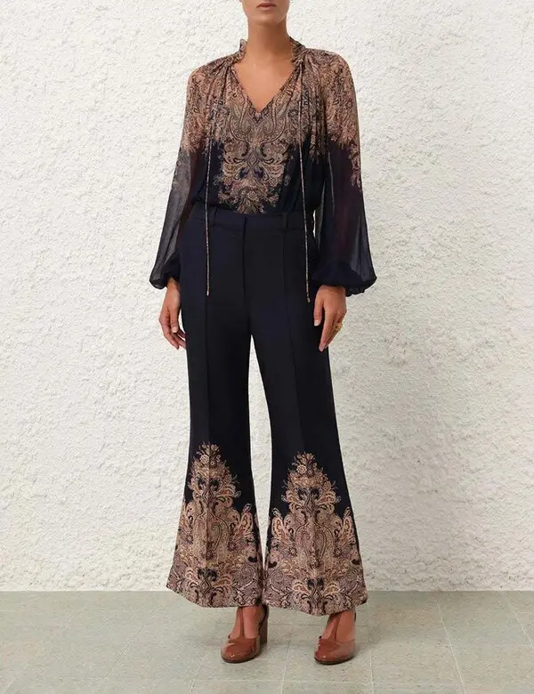 Zimmermann Paisley Printed Flared Pants