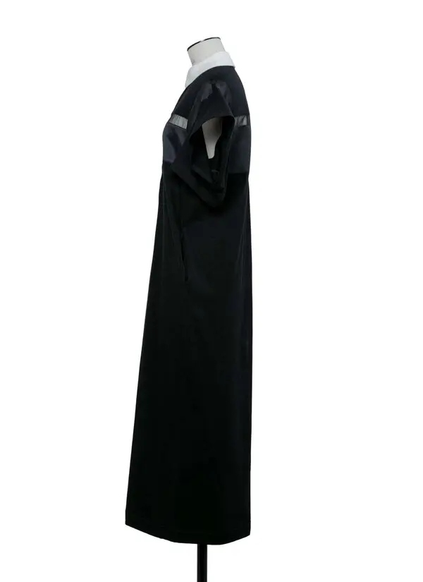 Sacai Short Sleeve Collared Dress With Side Pockets