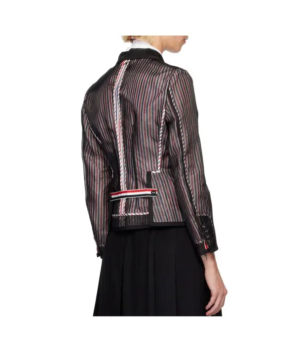 Thom Browne Striped Organza Blazer