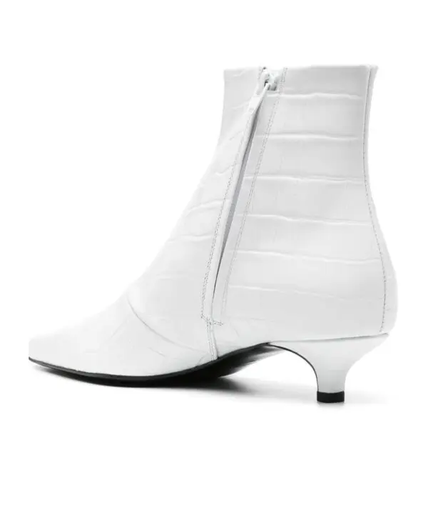 TOTEME Embossed Kitten Heel Ankle Boots