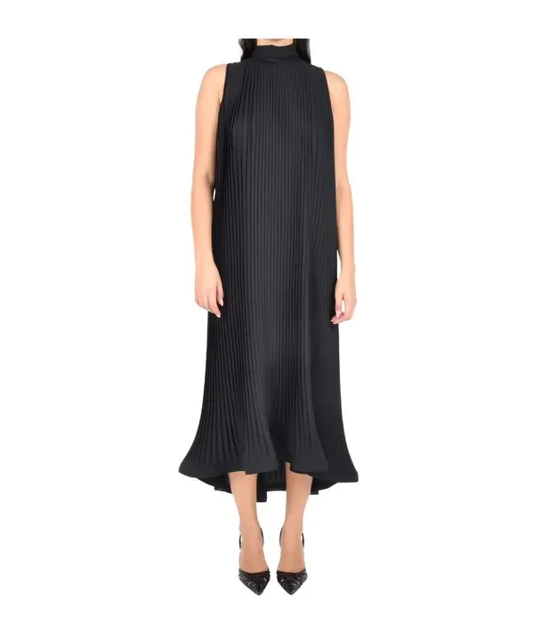 P.a.r.o.s.h Sleeveless Flared Hem Dress With Tie Detail