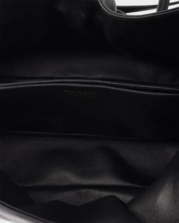 Prada Buckle Detailed Small Bucket Bag - Black