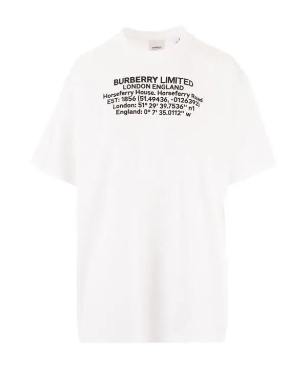 Burberry Logo Print Crewneck T-shirt - White