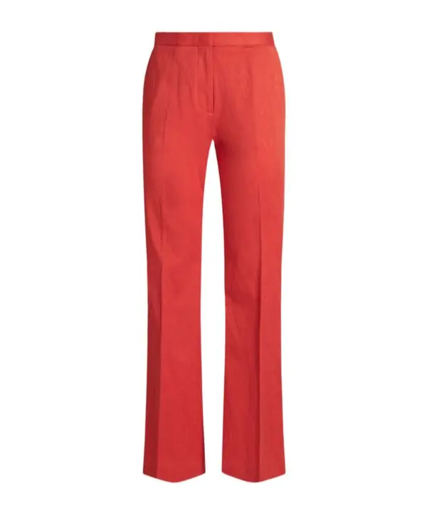 Etro Paisley-jacquard Flare Trousers - Red