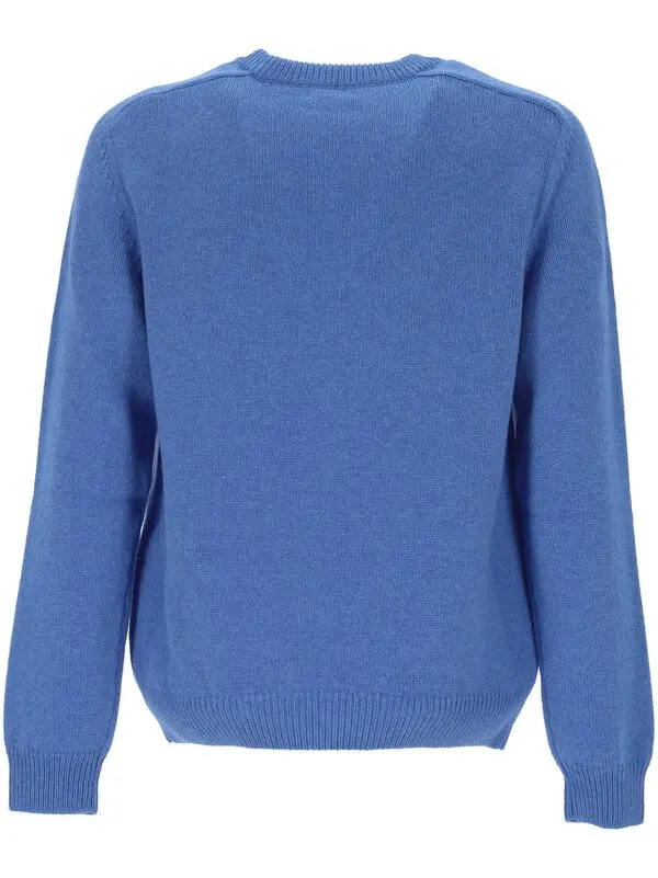 Celine Wool And Cashmere Crew Neck Sweater - Blue