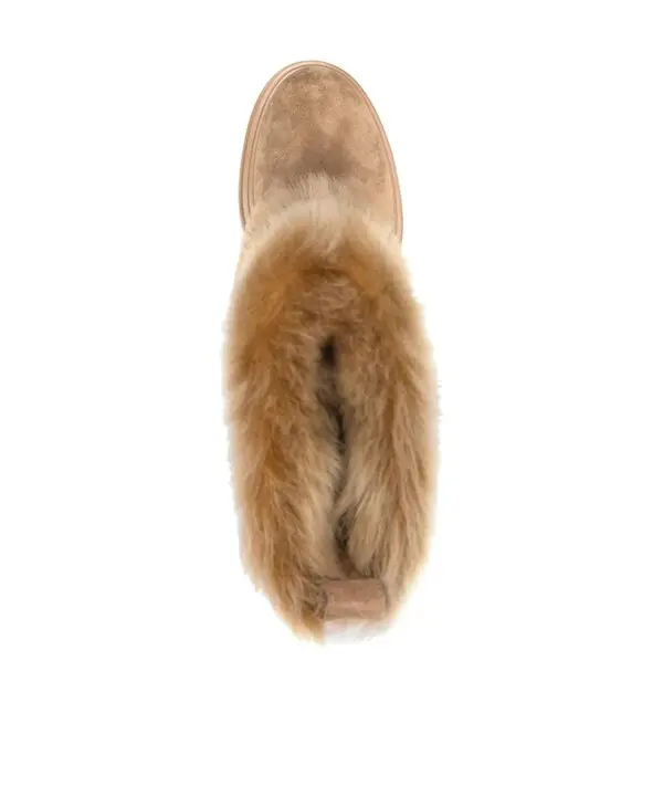 GIANVITO ROSSI Maverick Buckle Detailed Biker Boots - Camel