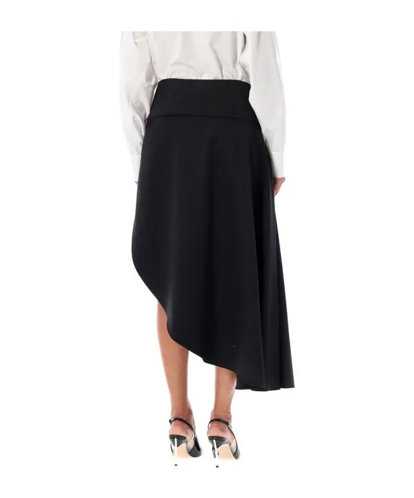 Alaïa Fluid Asymmetrical Midi Skirt
