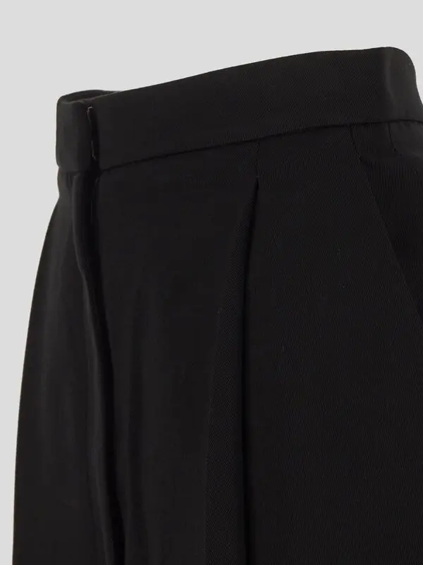 Khaite Ashford High-waisted Tapered Leg Trousers - Black