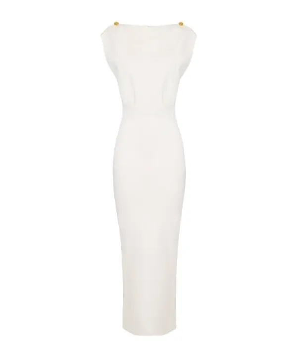 Elisabetta Franchi Milano Stitch Knitted Dress - Ivory