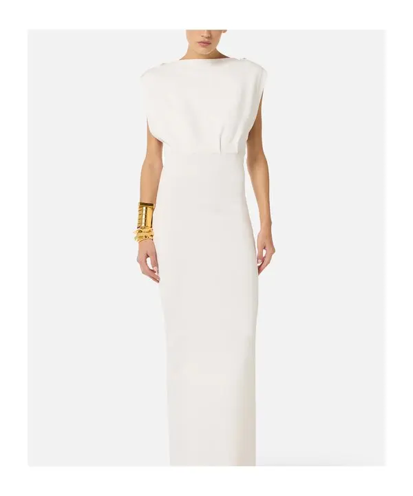 Elisabetta Franchi Milano Stitch Knitted Dress - Ivory