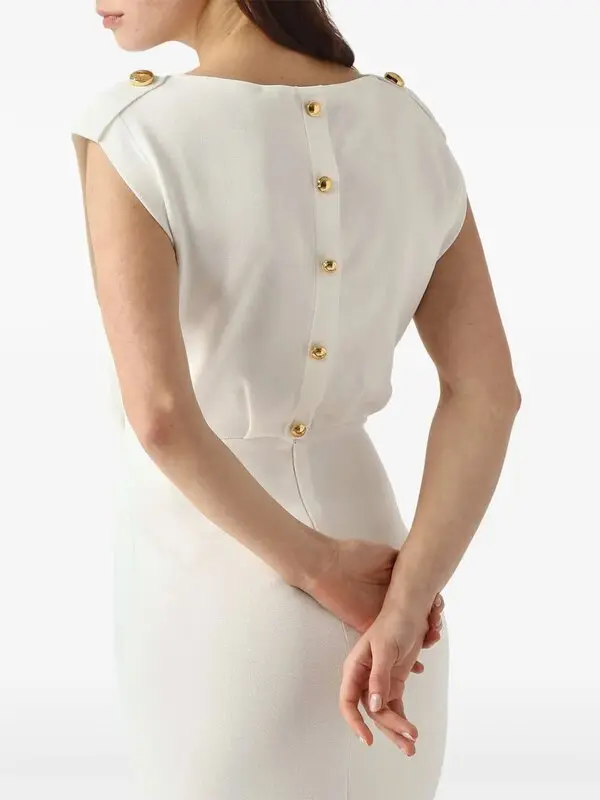 Elisabetta Franchi Milano Stitch Knitted Dress - Ivory