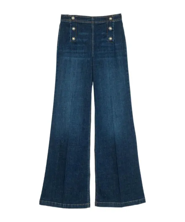 TWINSET Jeans With Stitching Details - Blue