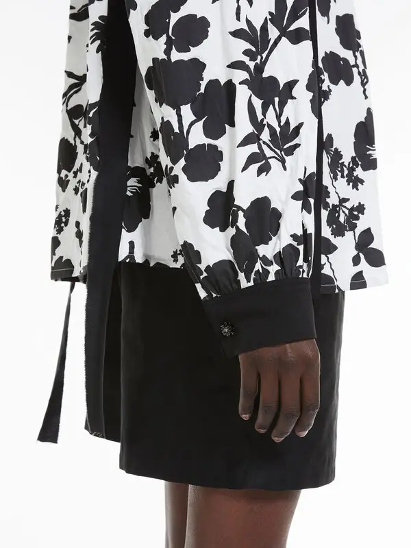 Max Mara Floral Print Silk Blend Top