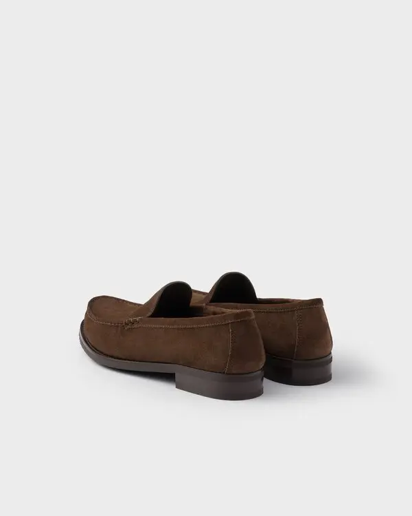 Prada Ruched Slip-on Loafers - Brown