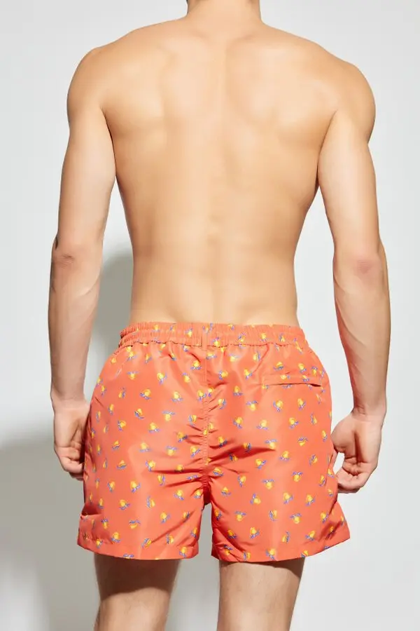 Paul Smith Peach Print Drawstring Swim Shorts