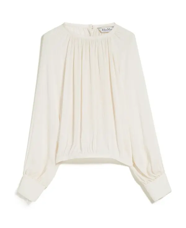 Max Mara Crewneck Long-sleeved Top - Ivory
