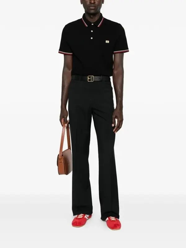 Valentino Garavani Logo Plaque Short-sleeved Polo Shirt