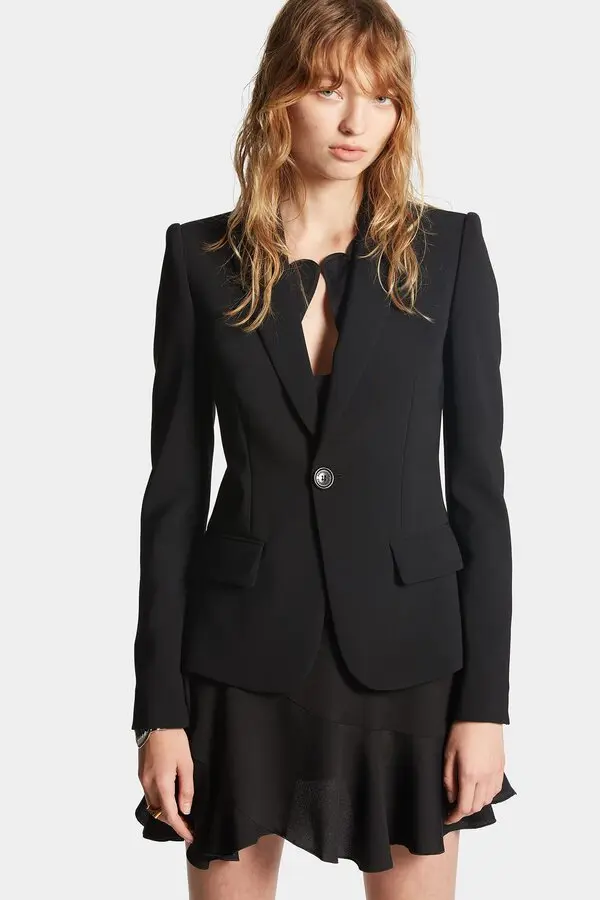Dsquared2 Single-breasted Blazer With Printed Lining