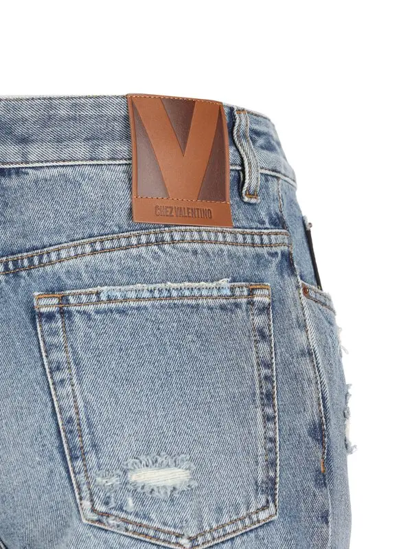 Valentino Garavani Floral Panelled Flared Jeans