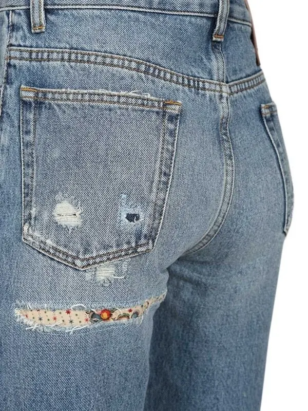 Valentino Garavani Floral Panelled Flared Jeans