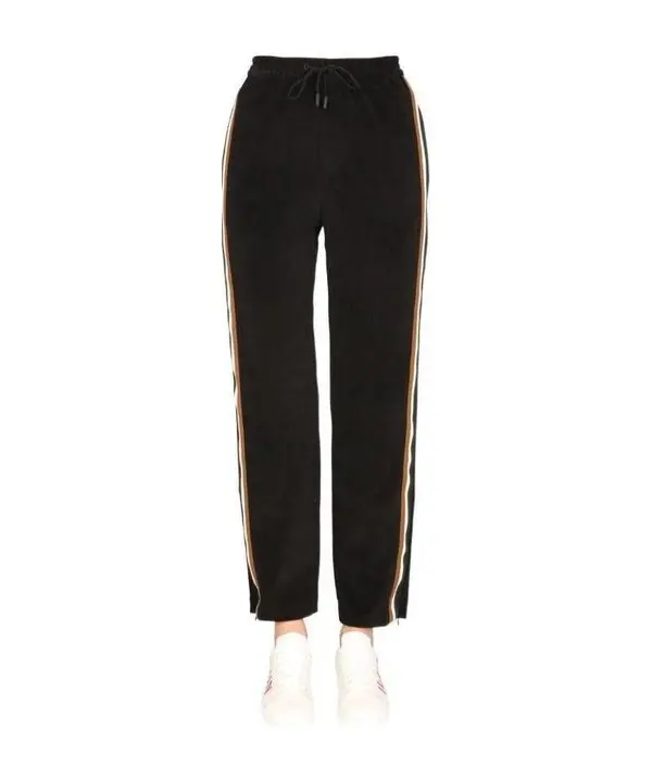 Dsquared2 Side Stripe Drawstring Corduroy Track Pants - Black