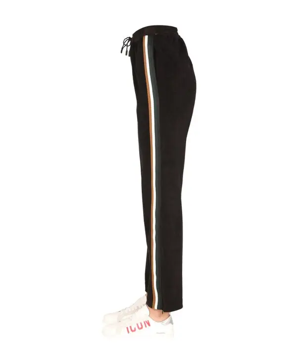 Dsquared2 Side Stripe Drawstring Corduroy Track Pants - Black