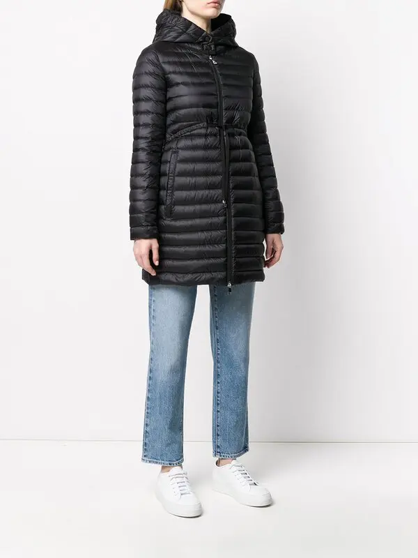 Moncler Hooded Down Jacket With Drawstring Detail