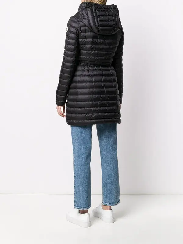 Moncler Hooded Down Jacket With Drawstring Detail