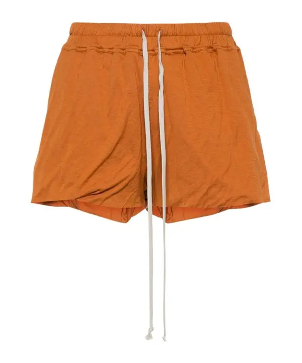 Rick Owens Loose Waist Rope Design Jersey Shorts - Orange