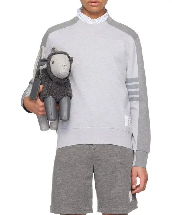 Thom Browne 4-bar Striped Crewneck Sweatshirt