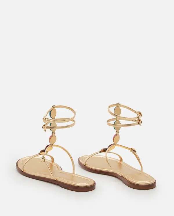 GIANVITO ROSSI Embellished Flat Sandals - Nude