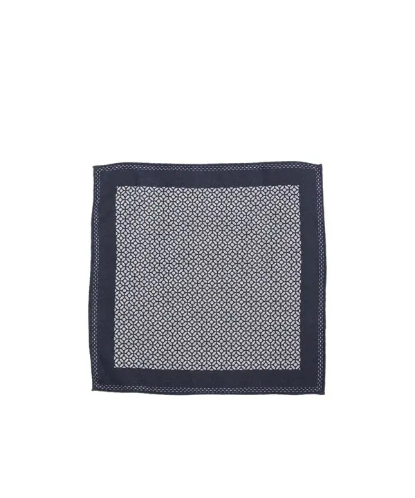 Brunello Cucinelli Geometric-pattern Silk Scarf - Navy Blue