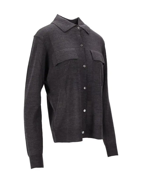 P.a.r.o.s.h Pocket Collared Cardigan - Dark Grey