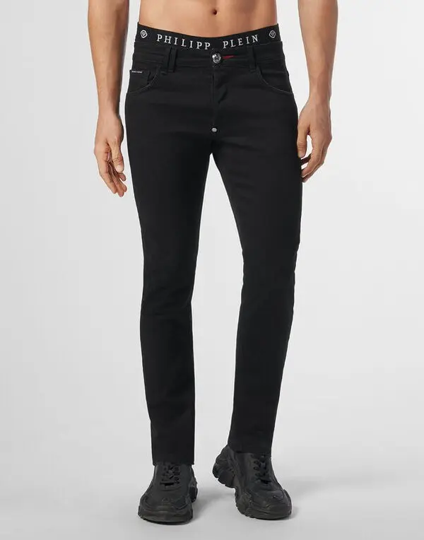Philipp Plein Logo Detail Jeans